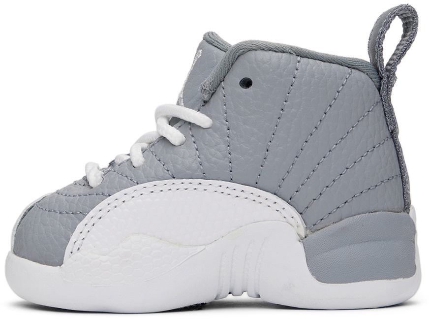 Nike Jordan Baby Gray & White Jordan 12 Retro Sneakers Nike Jordan Brand