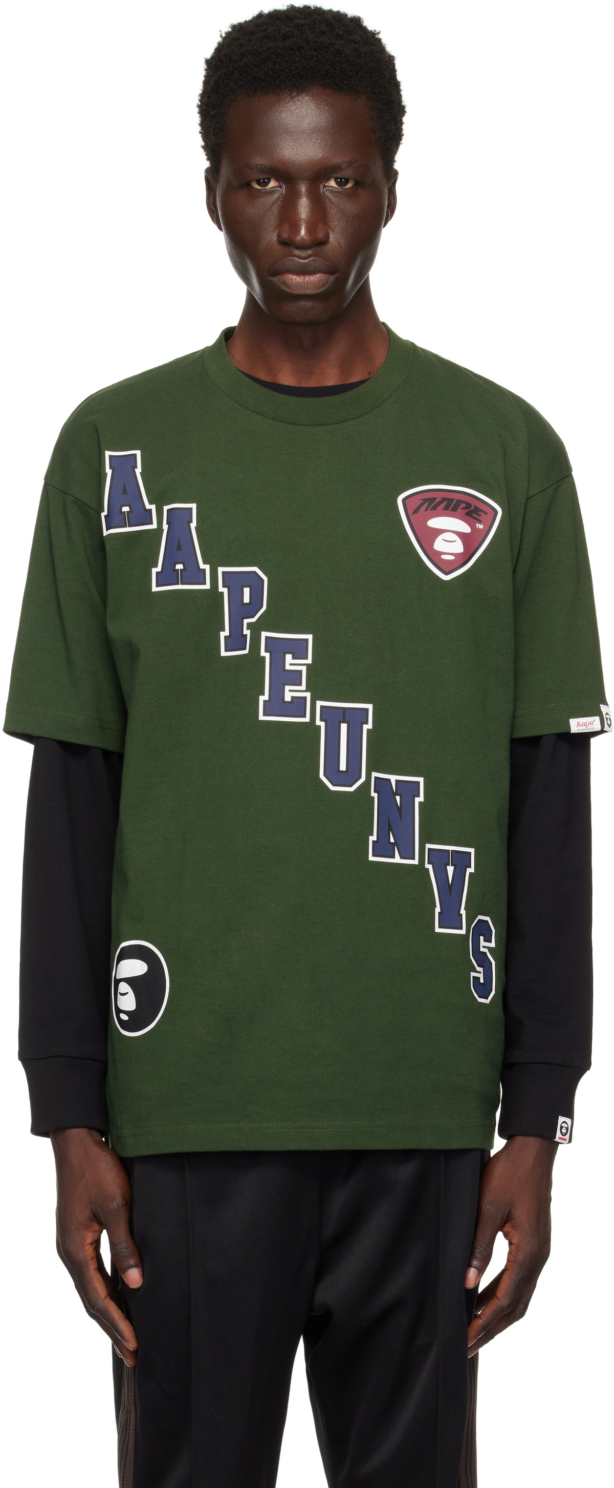 AAPE by A Bathing Ape Green Theme Main T-shirt AAPE by A Bathing Ape
