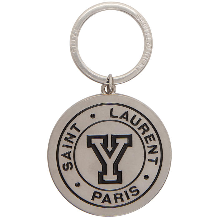 Saint Laurent Silver Y Keychain Saint Laurent