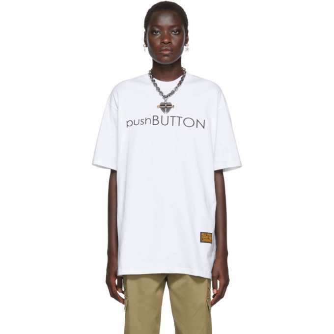 Pushbutton White Logo T-Shirt Pushbutton