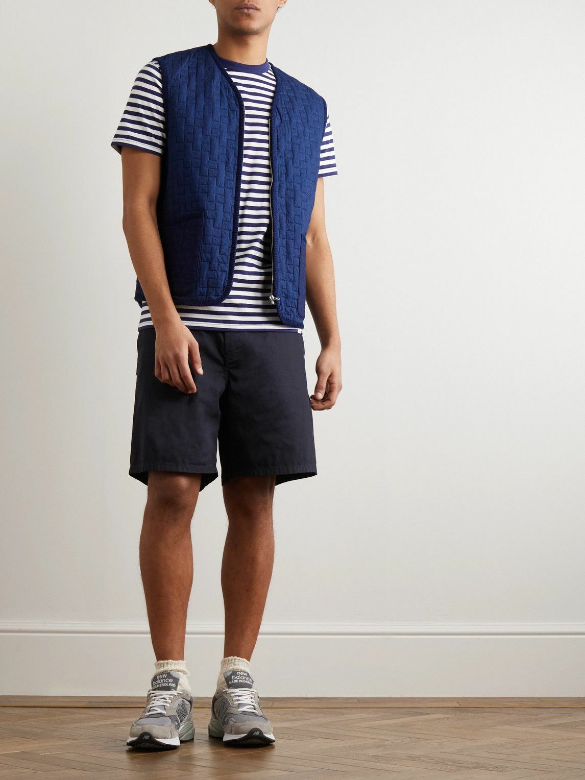 Norse Projects - Aros Straight-Leg Cotton-Twill Shorts - Blue Norse ...