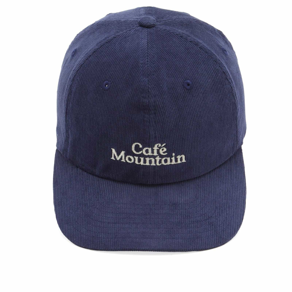 Café Mountain Men's Simple Logo Cord Cap in Deep Navy Café Mountain