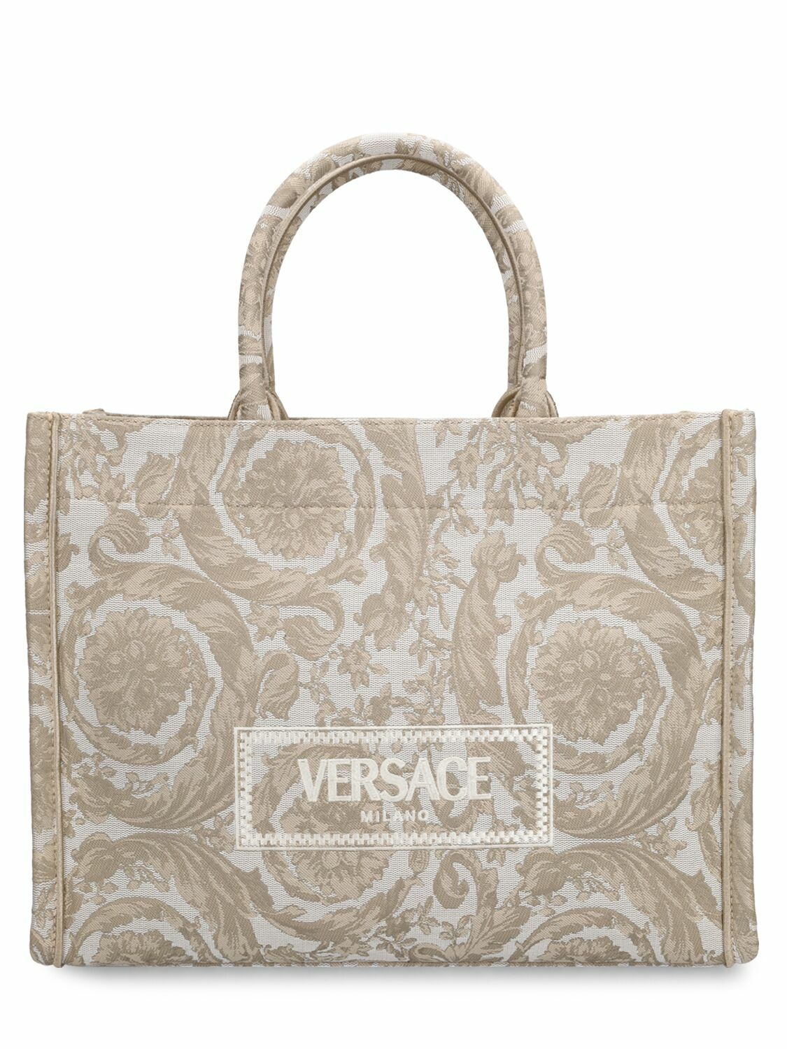 VERSACE - Large Tech Jacquard Tote Bag Versace