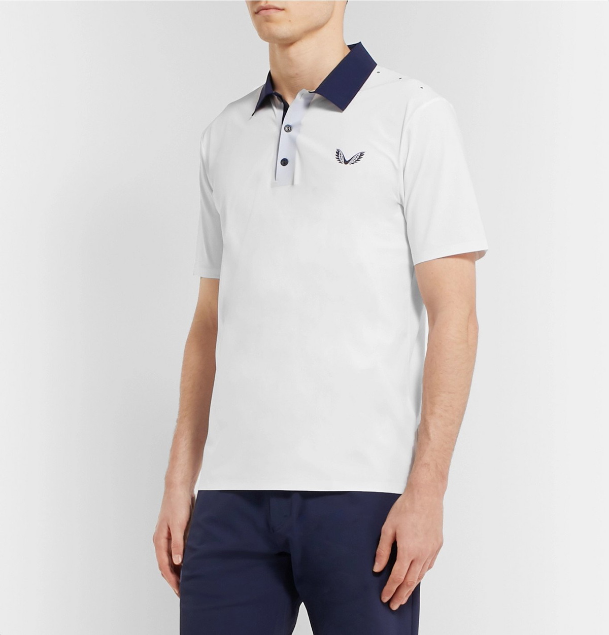 CASTORE - Young Stretch-Jersey Polo Shirt - White CASTORE