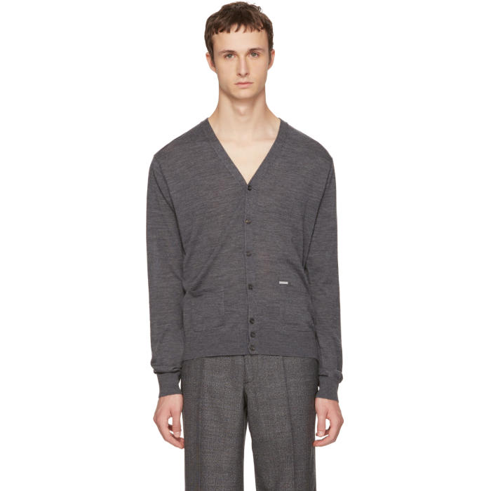 Dsquared2 Grey Wool Cardigan Dsquared2