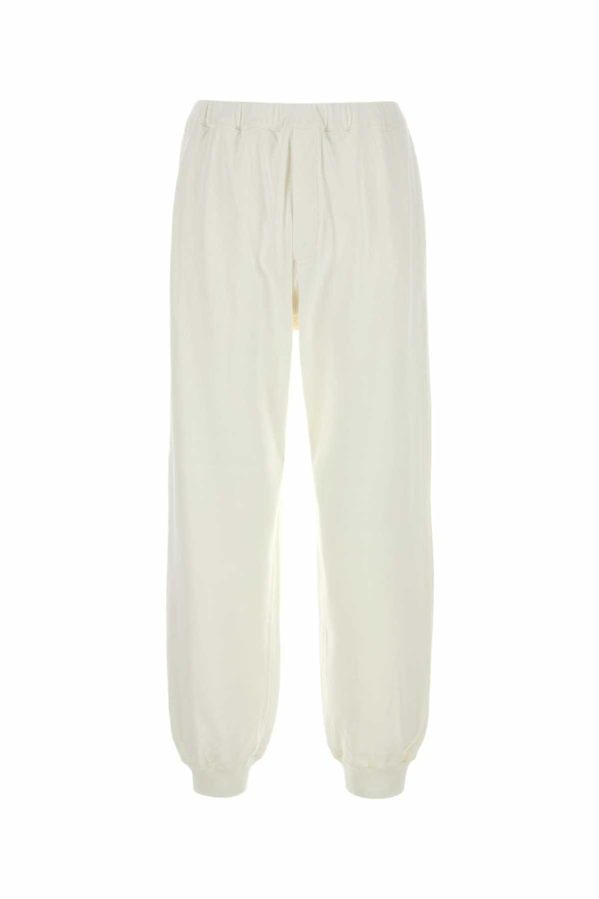 The Row White Cotton Avo Joggers The Row