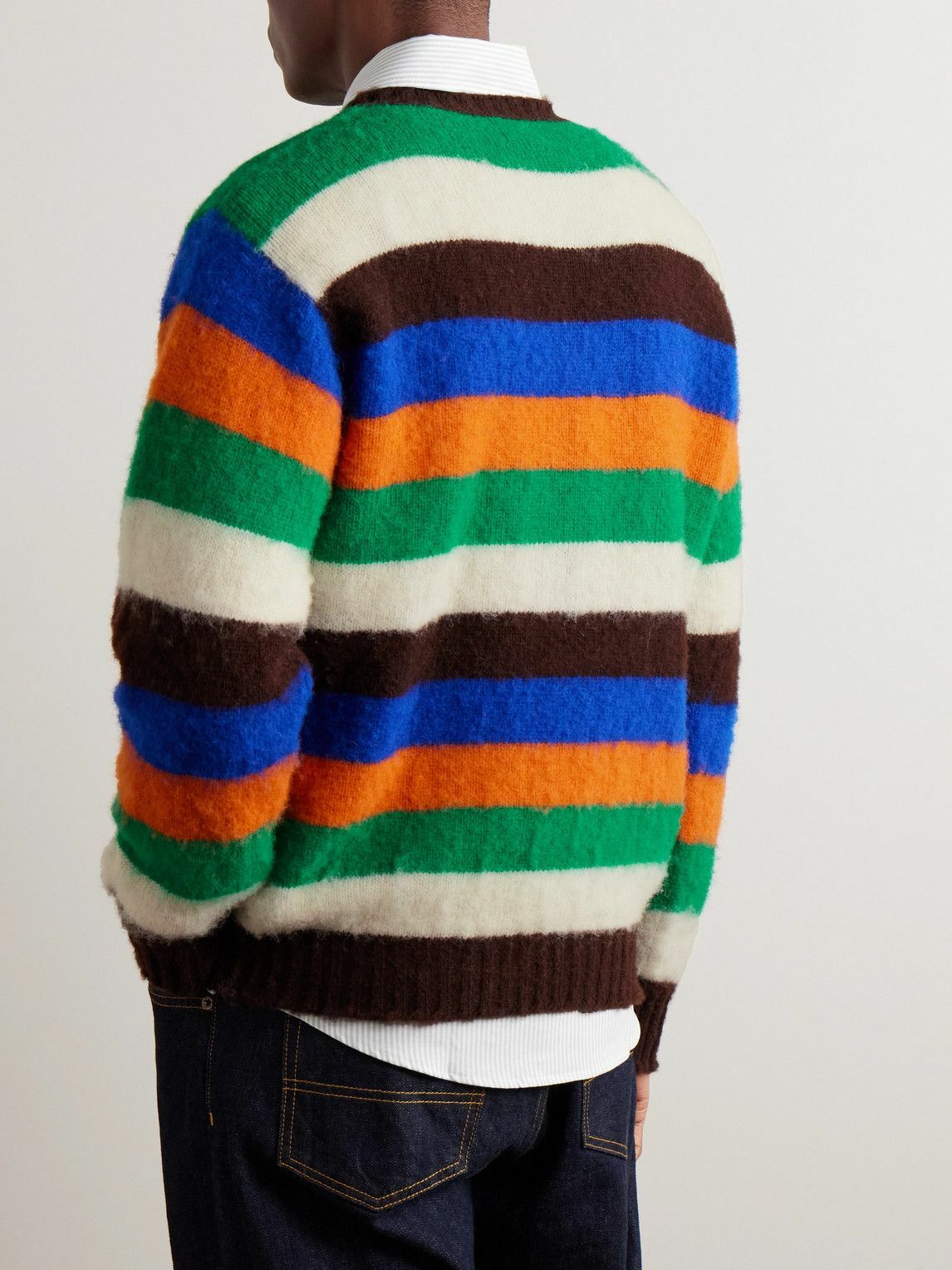 Drake's - Striped Brushed-Wool Sweater - Multi Drake's