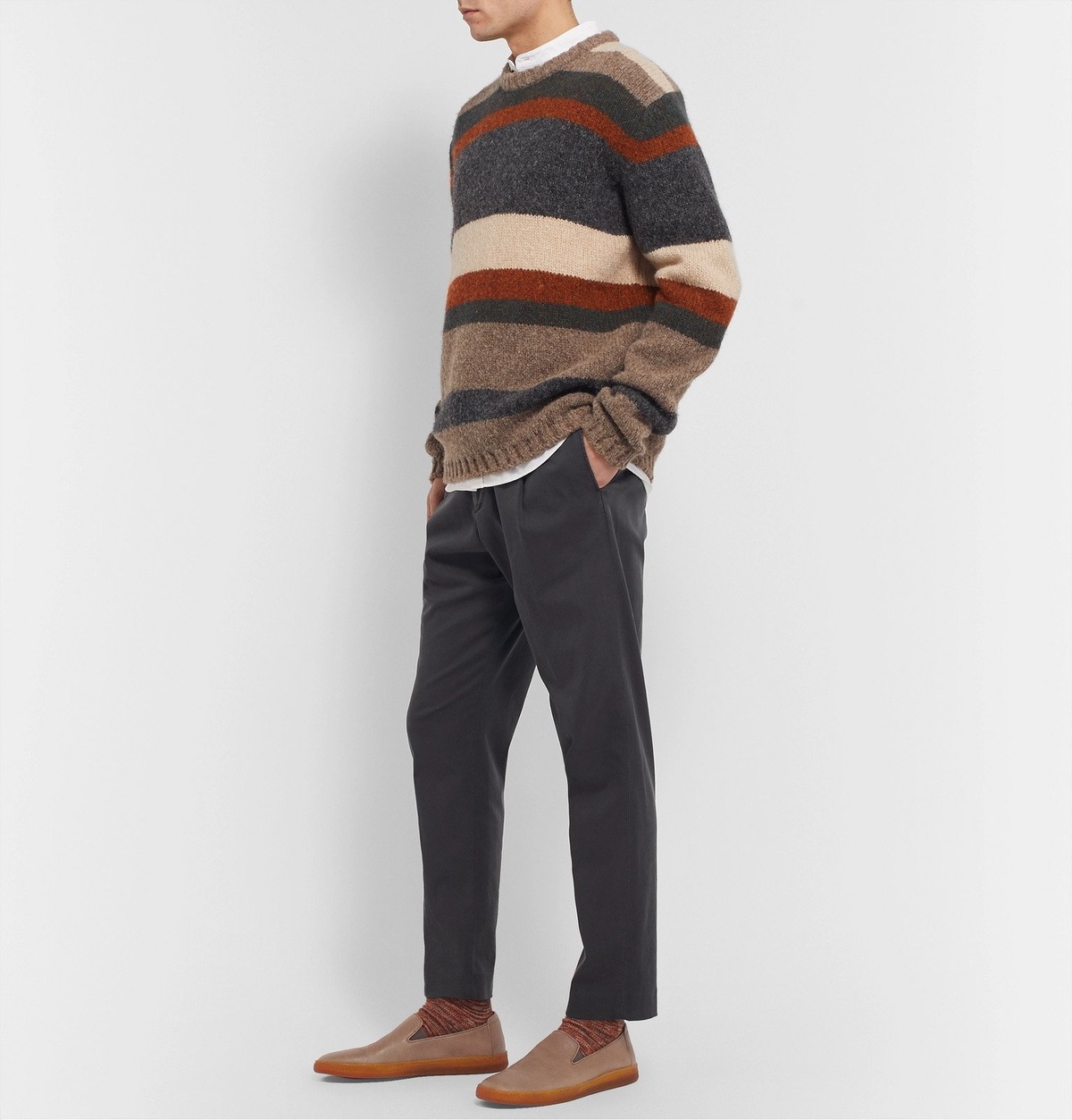 Officine Creative - Key Full-Grain Leather Slip-On Sneakers - Brown ...