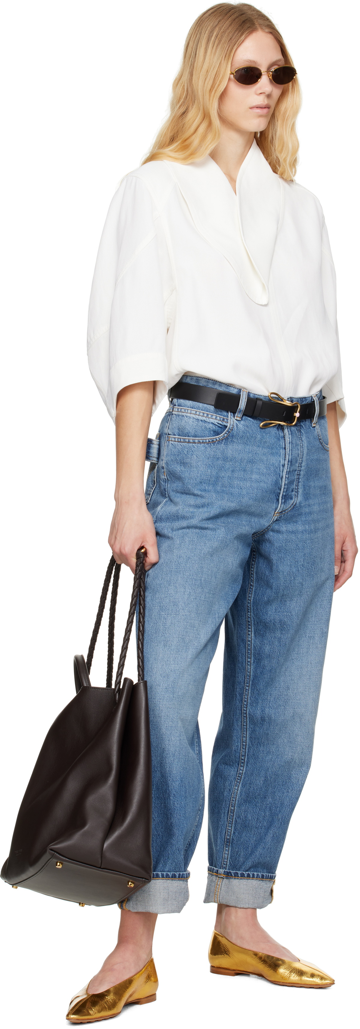 Bottega Veneta Black Rabbit Belt Bottega Veneta