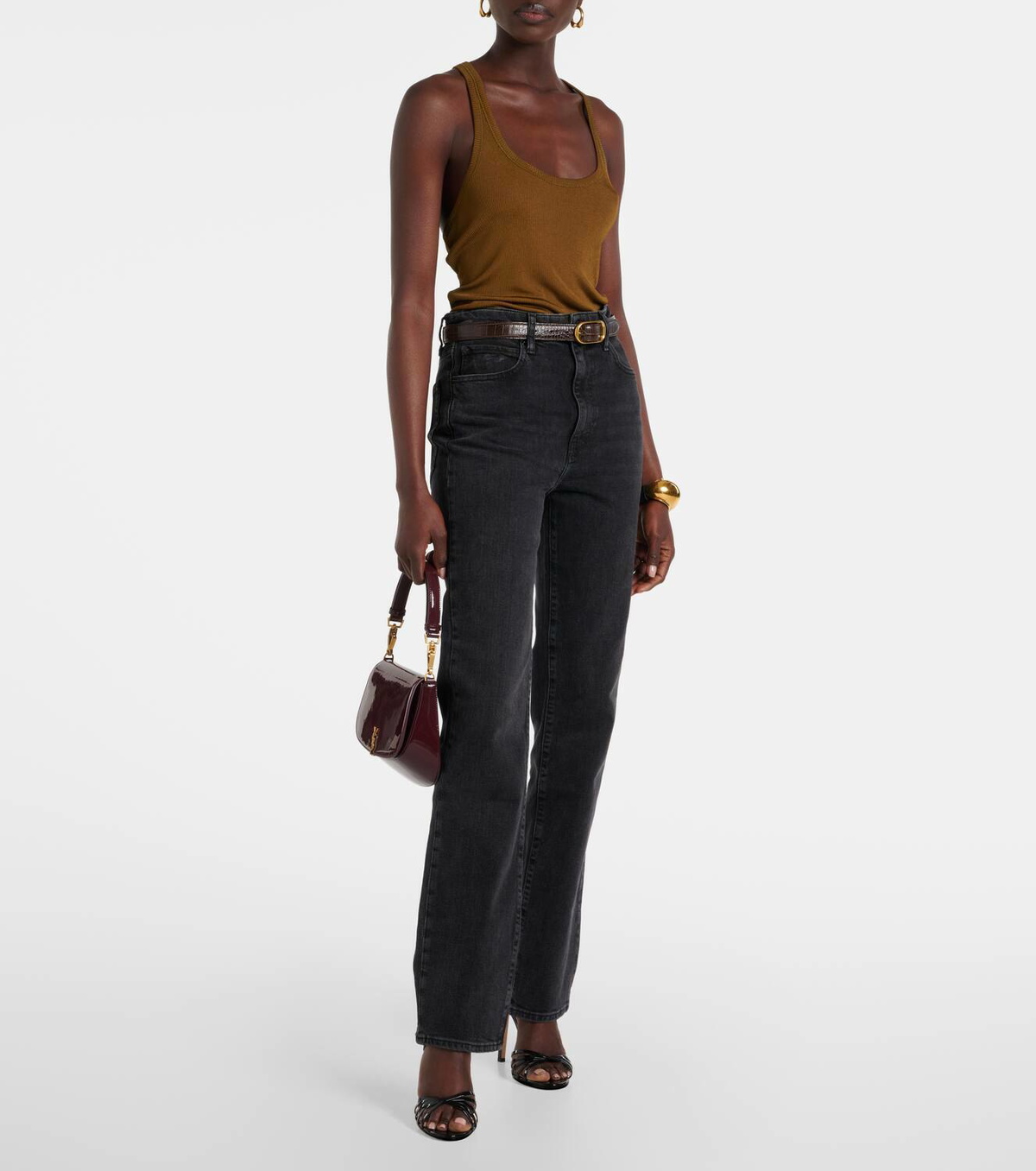 Frame Ruler high-rise straight-leg jeans Frame Denim