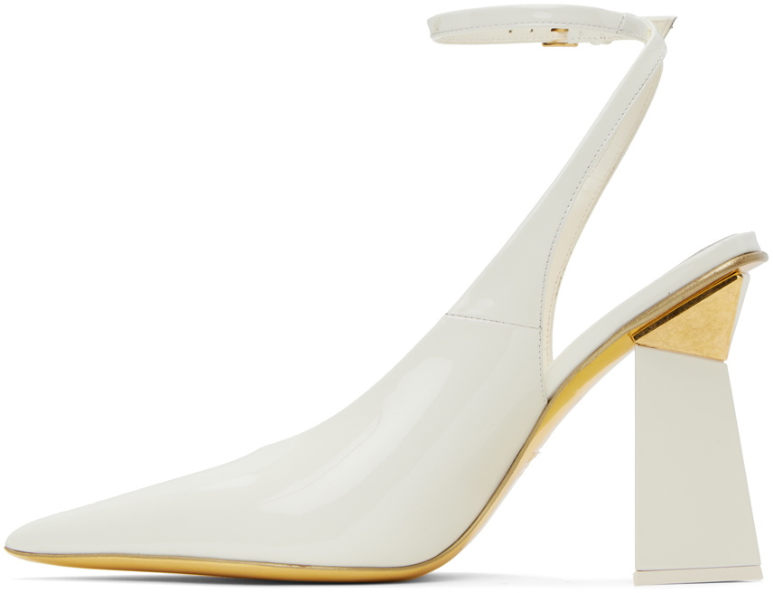 Valentino Garavani Off-White One Stud Hyper Heels Valentino Garavani