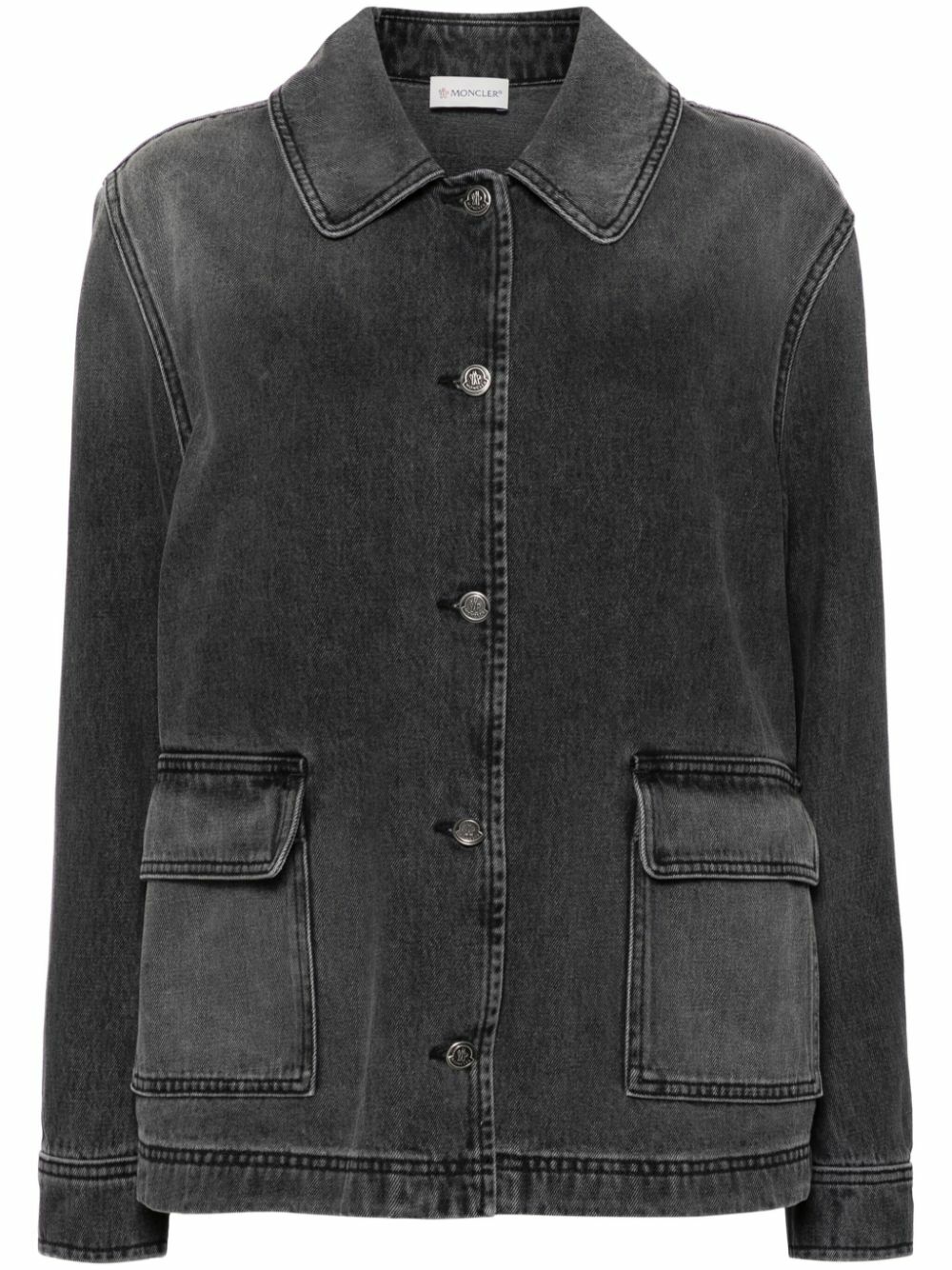 MONCLER - Denim Cotton Jacket Moncler
