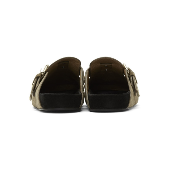 Isabel Marant Taupe Mirvin Slippers Isabel Marant