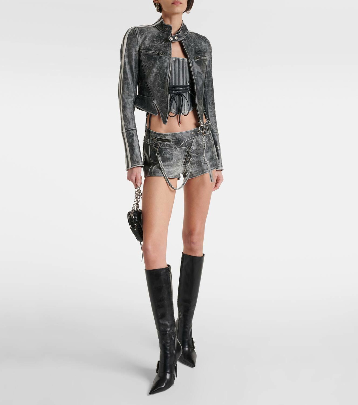 KNWLS Cropped leather jacket KNWLS