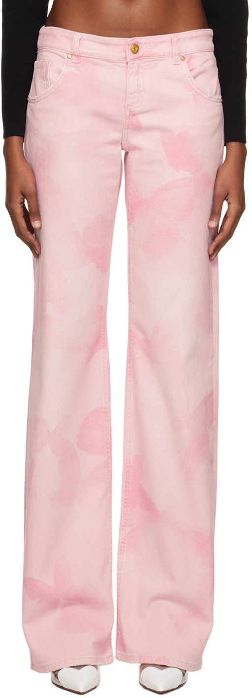 Blumarine Pink Boyfriend Jeans Blumarine