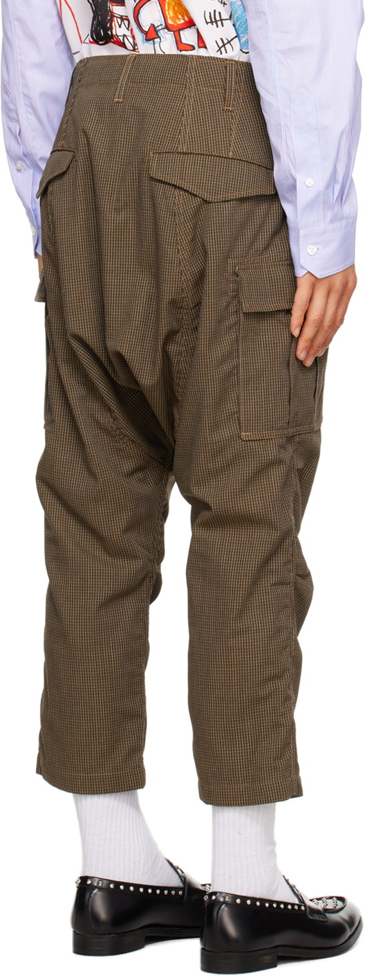 Junya Watanabe Brown Check Cargo Pants Junya Watanabe