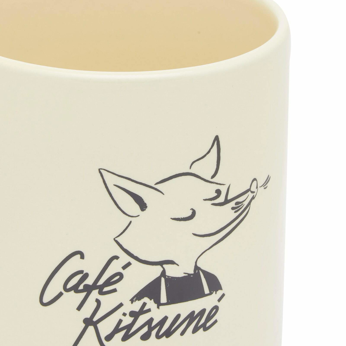 Cafe Kitsune Men's Café Kitsune Fox Mug in Tapioca Cafe Kitsune