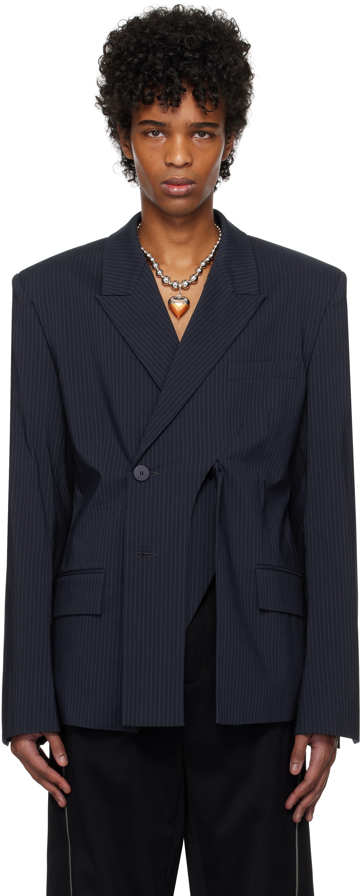 Ottolinger Navy Oversize Split Blazer Ottolinger