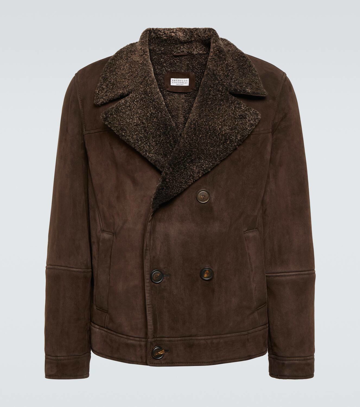 Brunello Cucinelli Shearling-lined leather jacket Brunello Cucinelli