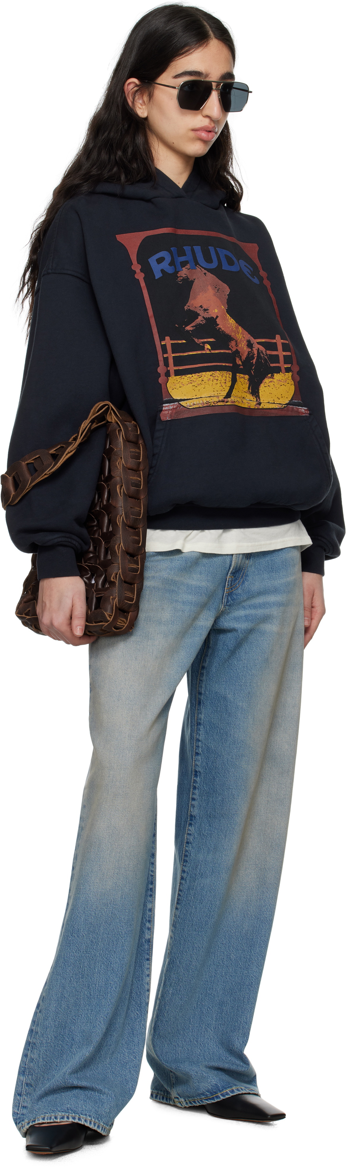 Rhude Black 'Rhude' Cadre Hoodie Rhude