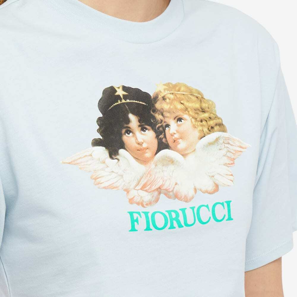 Fiorucci Women's Vintage Angels Crop T-Shirt in Pale Blue Fiorucci