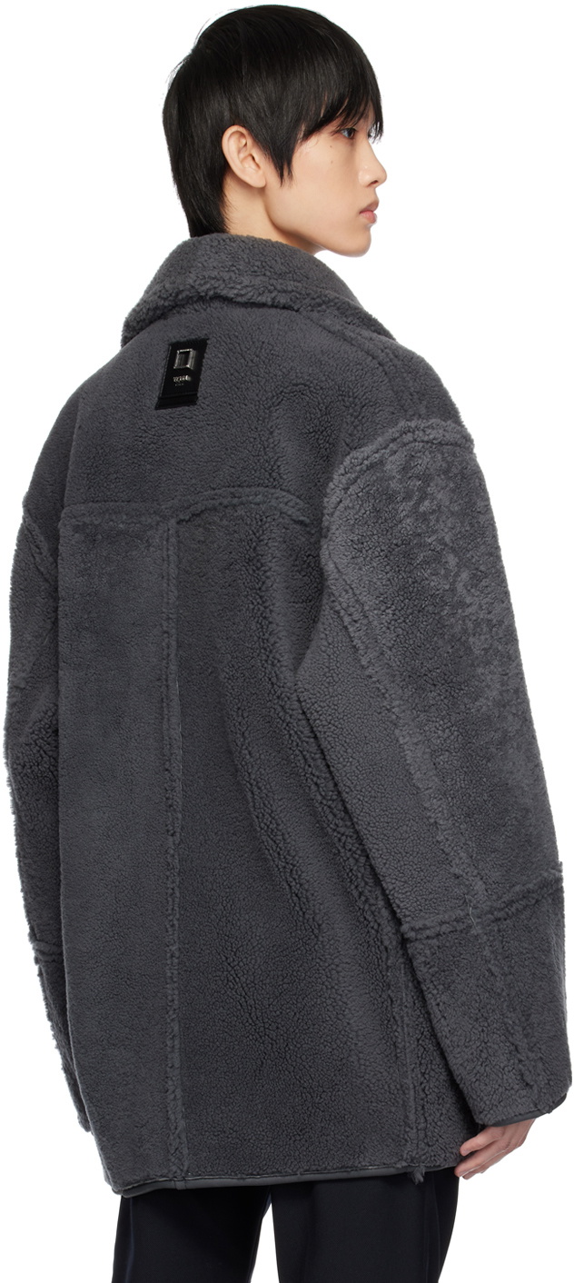 Wooyoungmi Gray Reversible Shearling Jacket Wooyoungmi