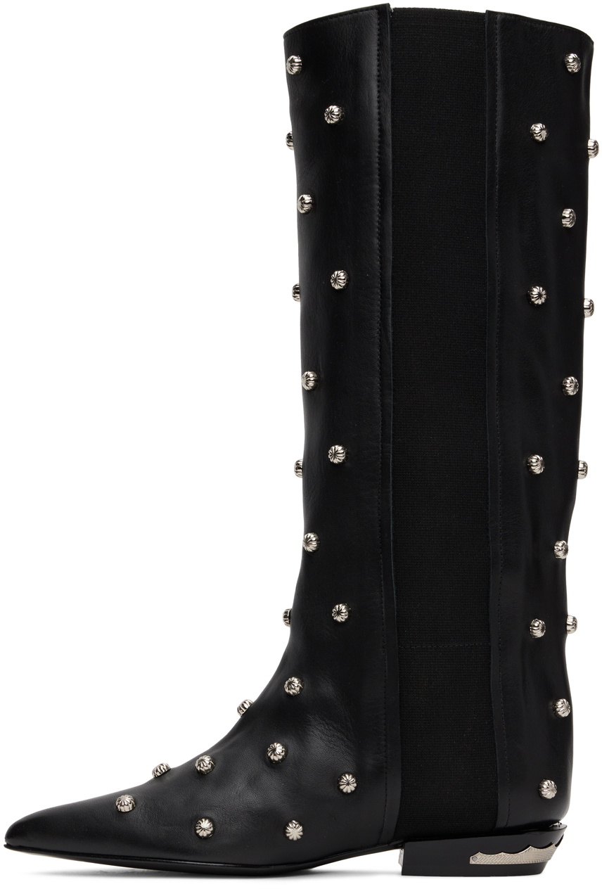 Toga Pulla Black Studded Tall Boots Toga Pulla