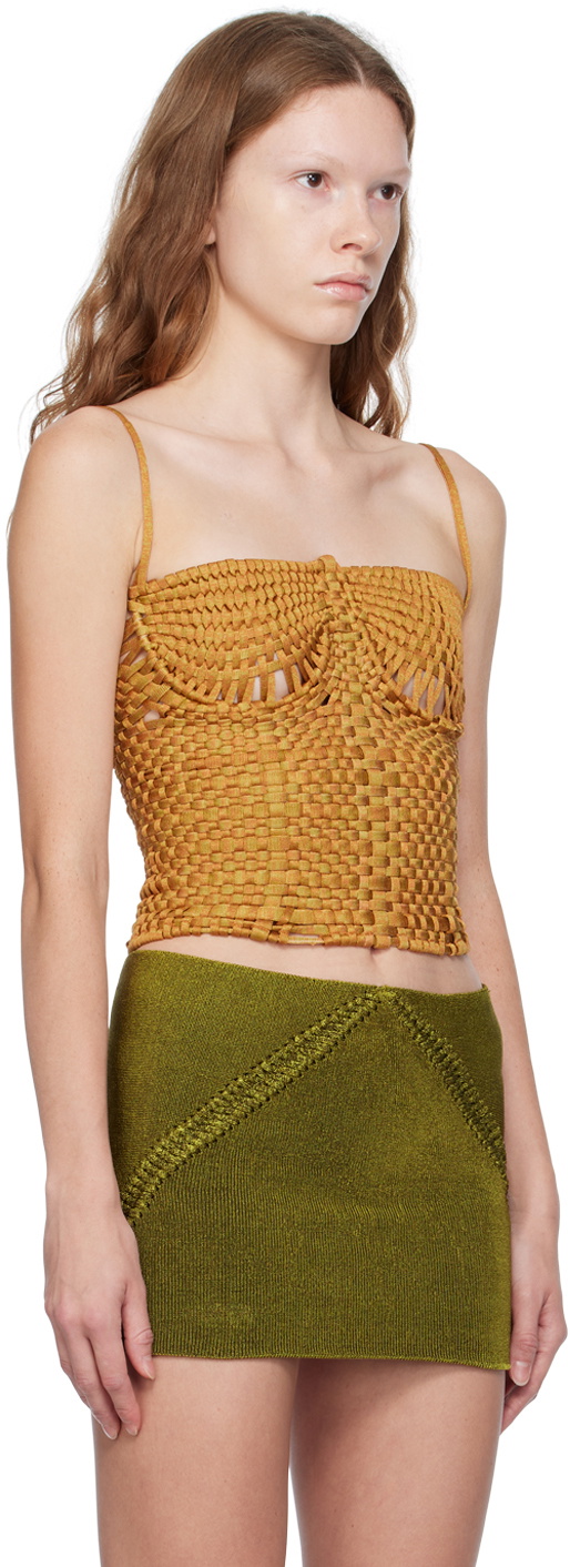 Isa Boulder Orange Weaving Tank Top Isa Boulder