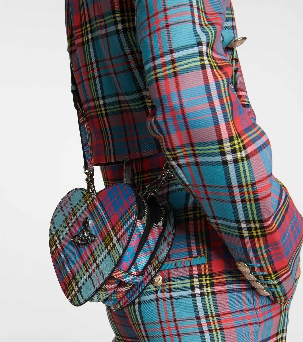 Vivienne Westwood - Louise Small tartan faux leather crossbody bag ...