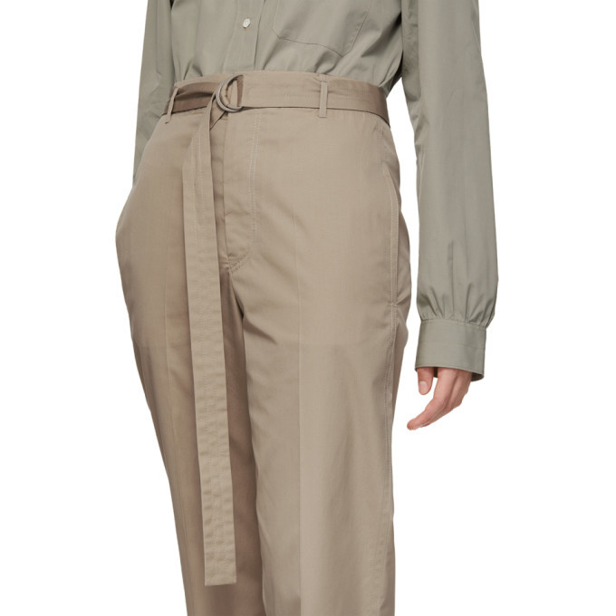 Joseph Beige Bird Belt Trousers Joseph