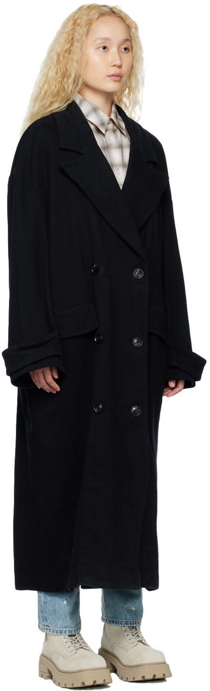 AMIRI Black Double-Breasted Coat Amiri