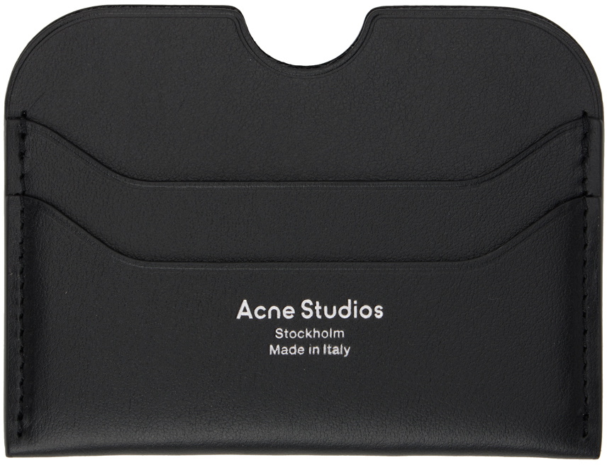 Acne Studios Black Leather Card Holder Acne Studios