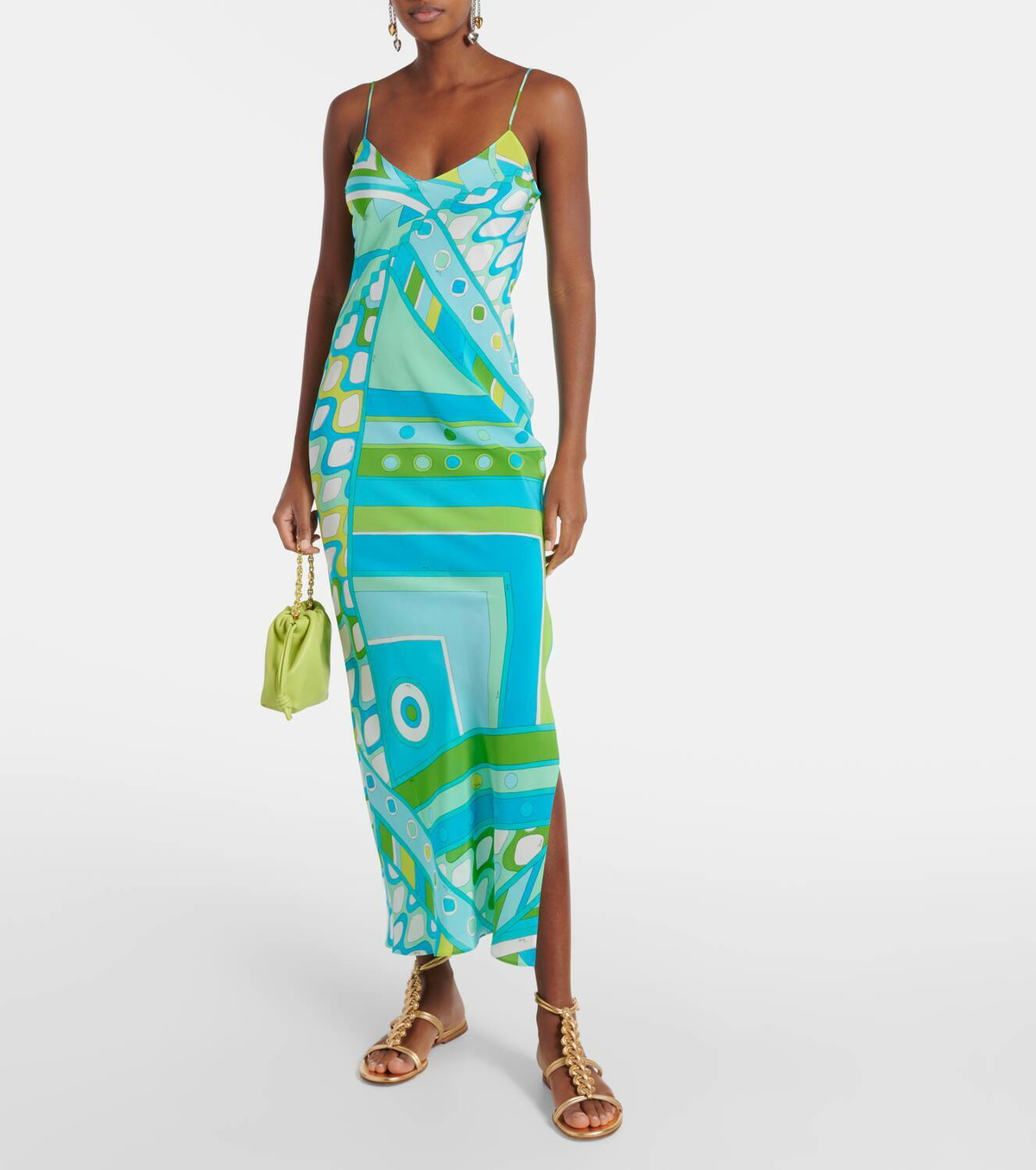 Pucci Vivara silk crêpe de chine maxi dress Emilio Pucci