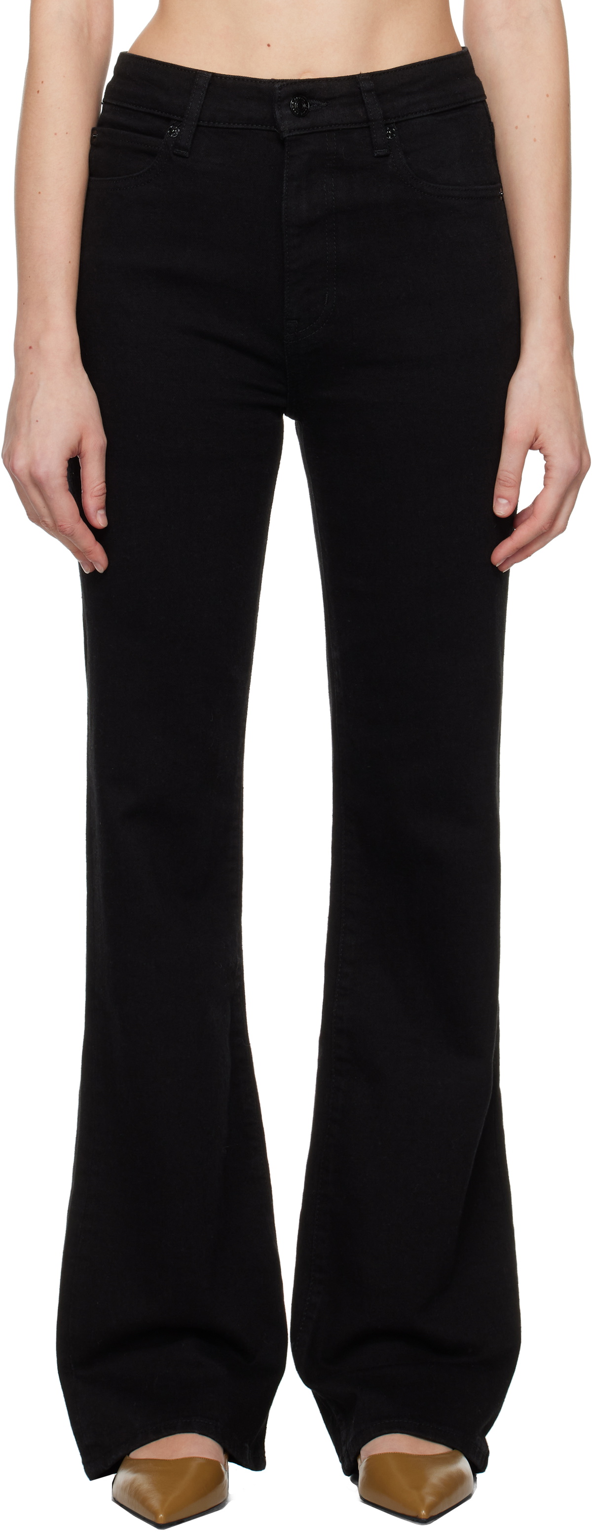 FRAME Black 'The Arrow' Jeans Frame Denim