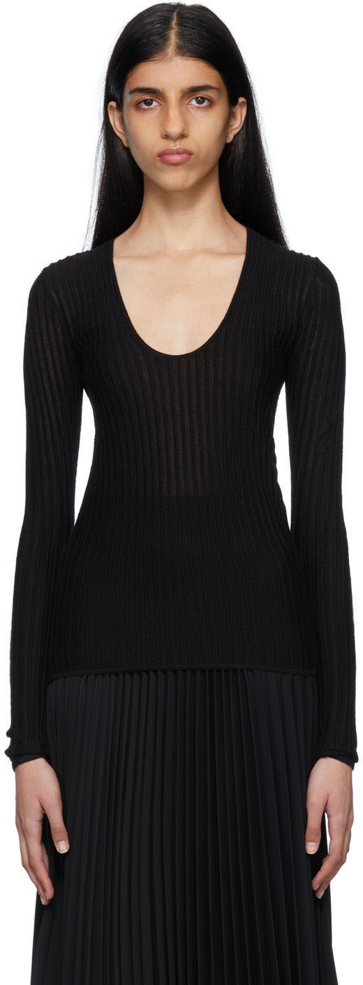 CO Black Cashmere Sweater CO
