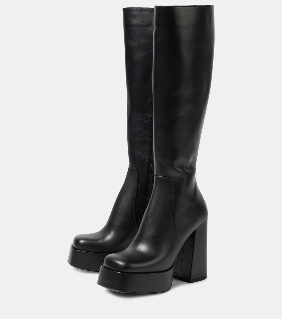 Versace Aevitas leather platform knee-high boots Versace