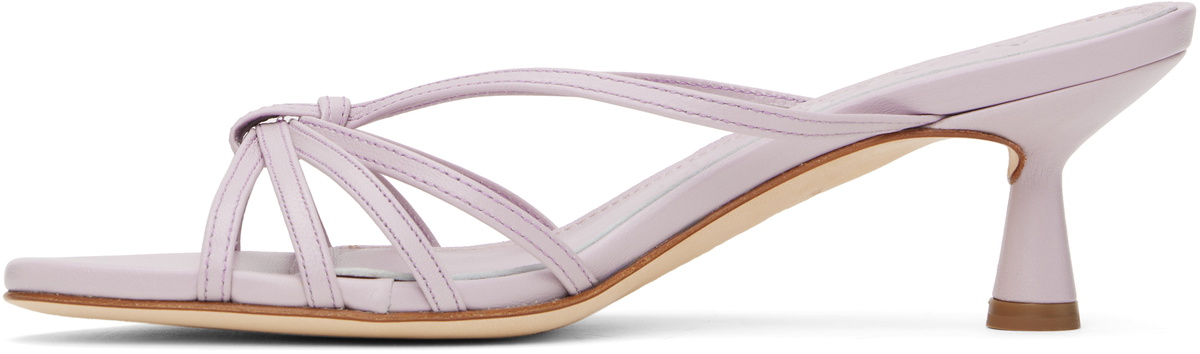 Aeyde Purple Abby Leather Mules Aeyde