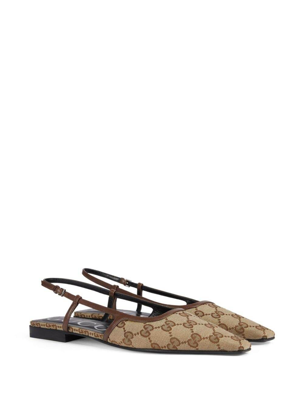 GUCCI - Gg Supreme Slingback Ballet Flats Gucci