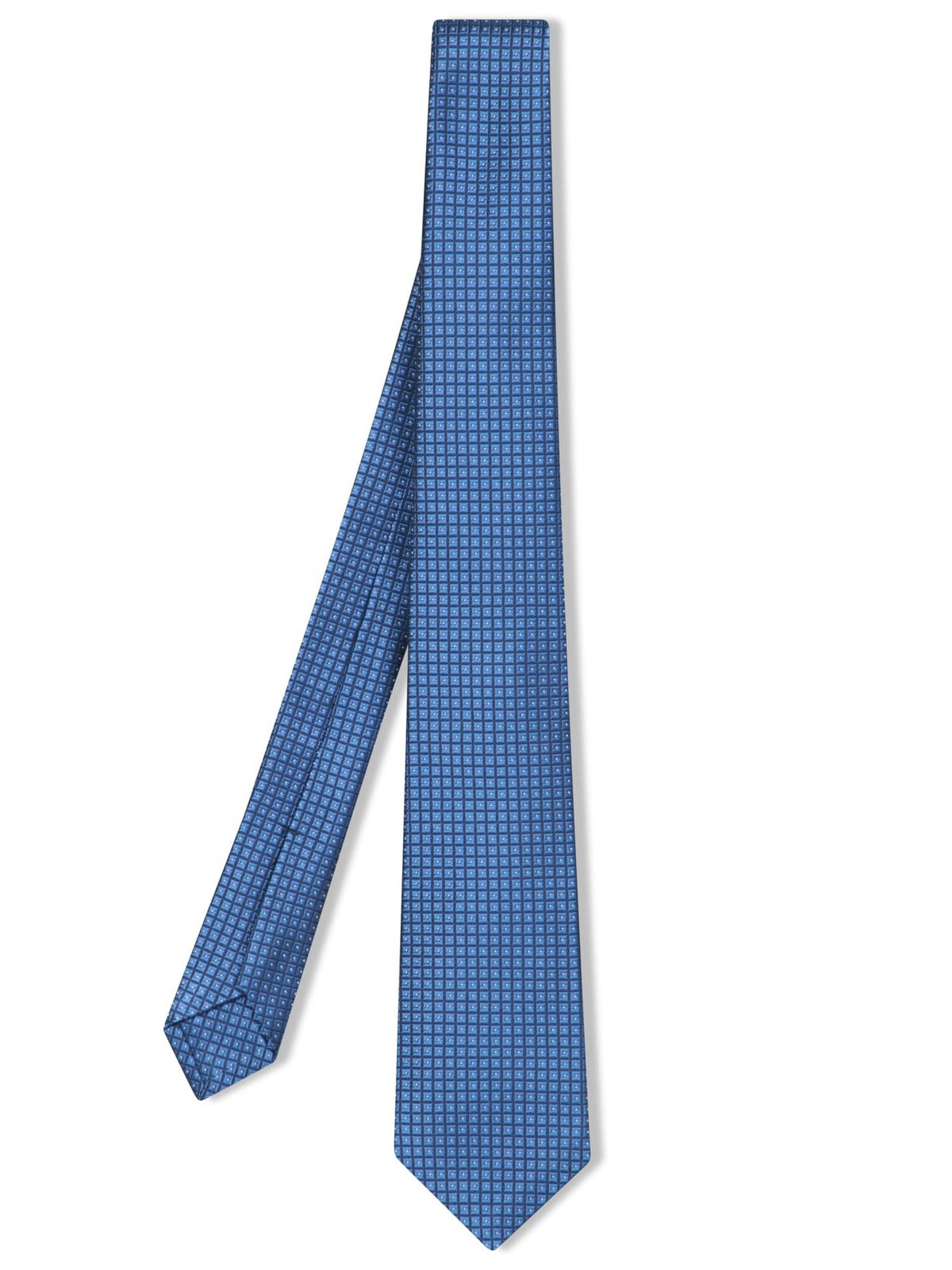 Kiton Micro Pattern Blue Diamond Tie Kiton
