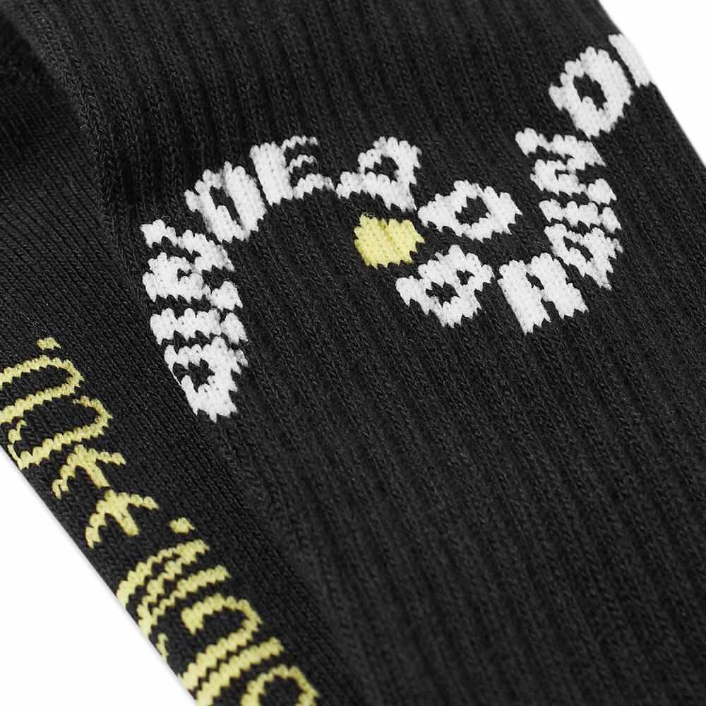 Brain Dead Men's Waves Sock in Black Brain Dead