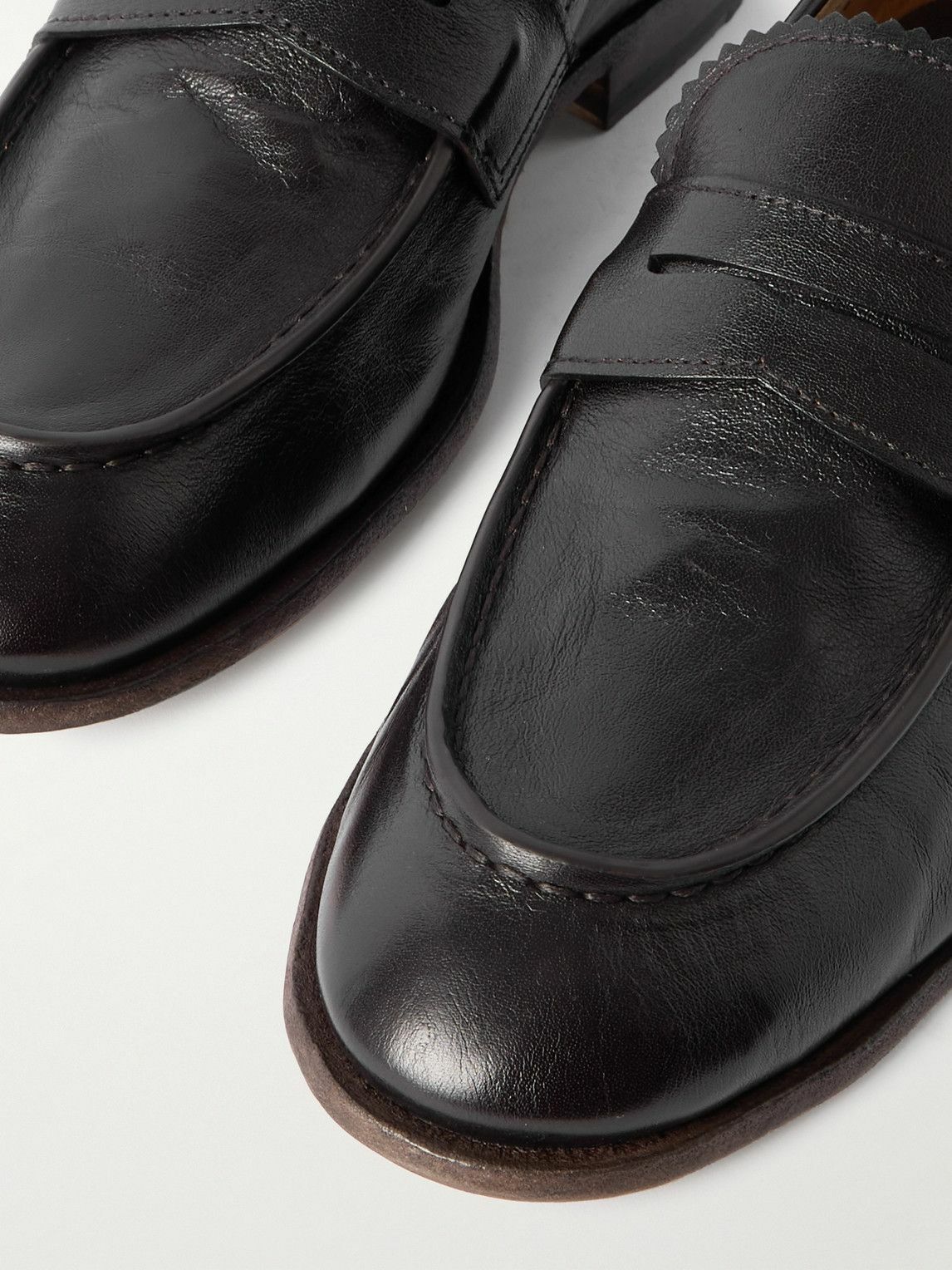 Officine Creative - Solitude Leather Penny Loafers - Brown Officine Creative