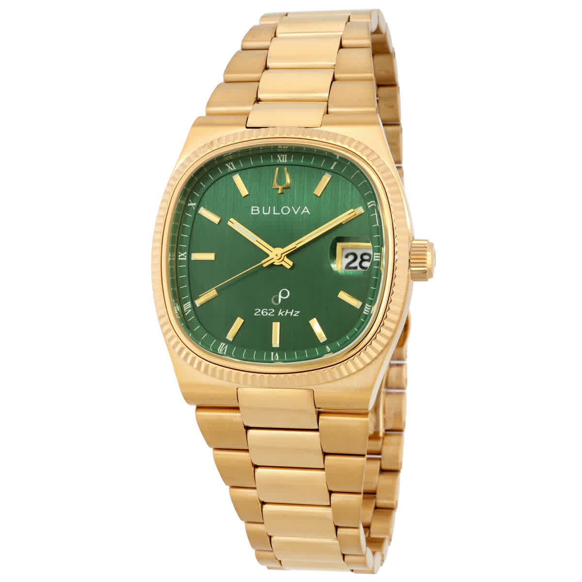 Bulova Super Seville Quartz Green Dial Mens Watch 97B237 Bulova