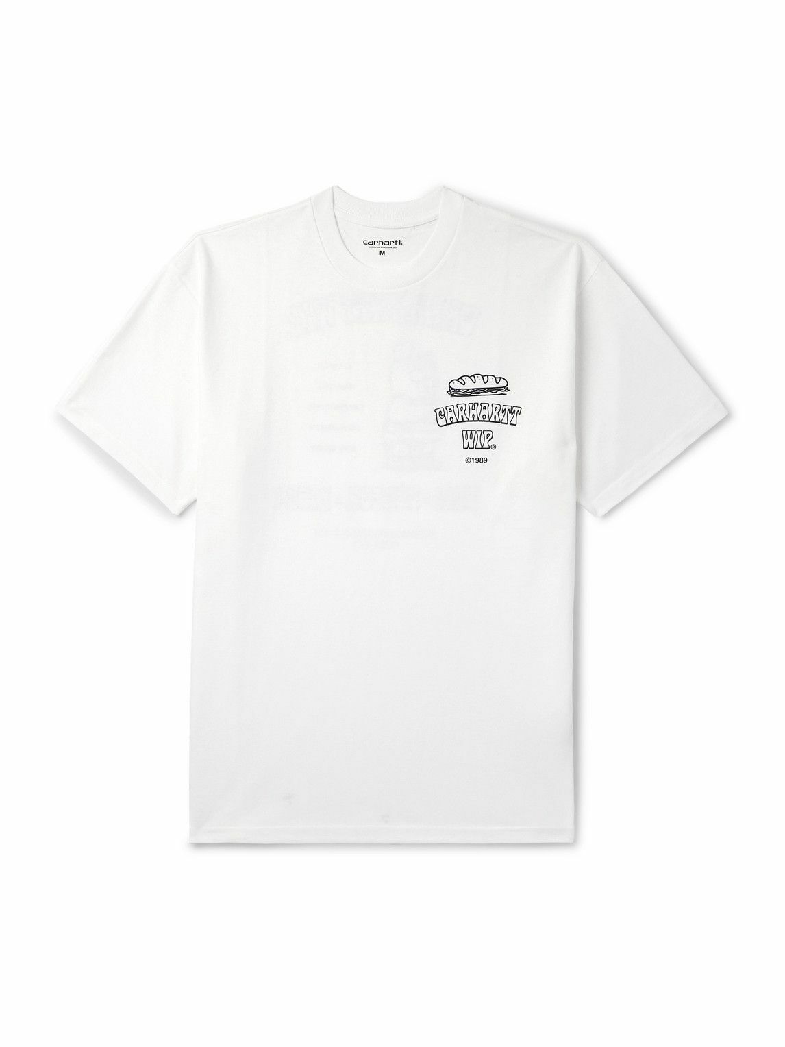 Carhartt WIP - Logo-Print Cotton-Jersey T-Shirt - White Carhartt WIP