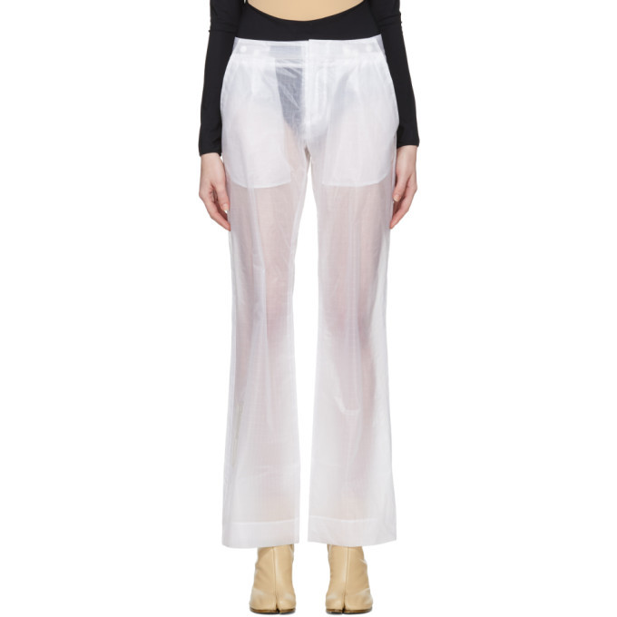 Off-White White Transparent Trousers Off-White