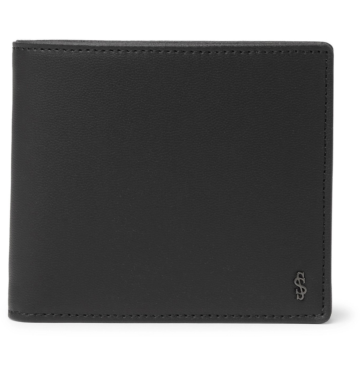 Serapian - Logo-Appliquéd Faux Leather Billfold Wallet - Black Serapian