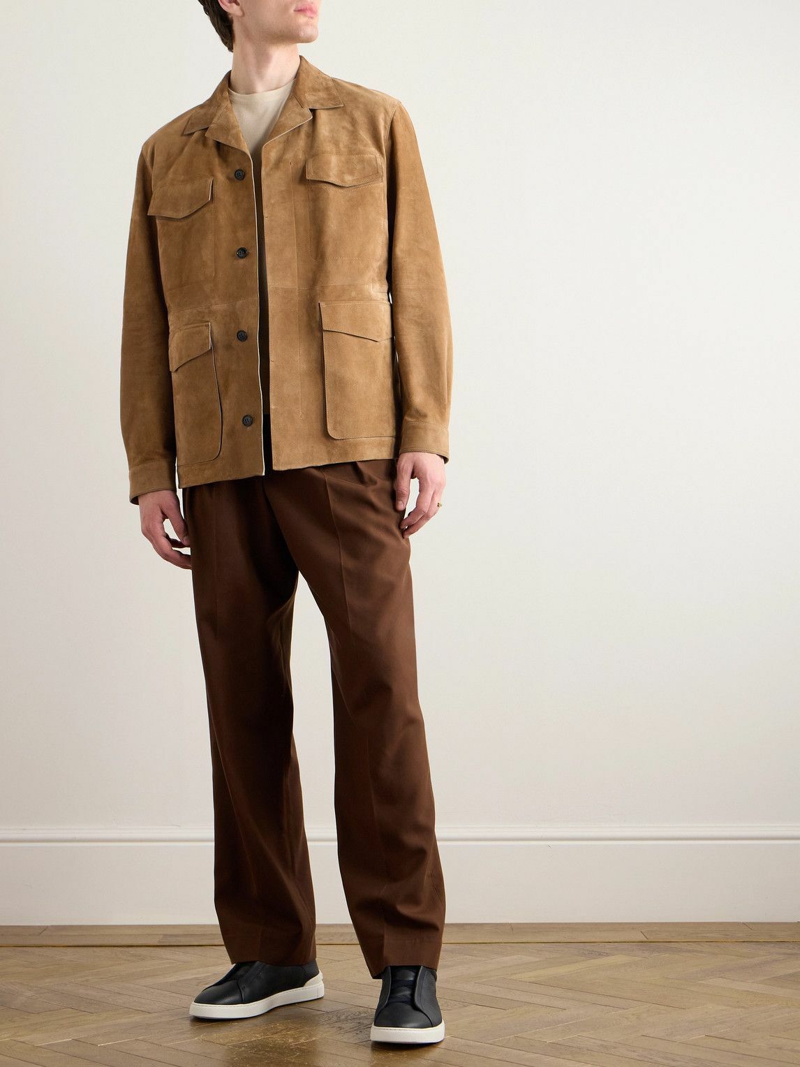 Zegna - Suede Field Jacket - Brown Zegna