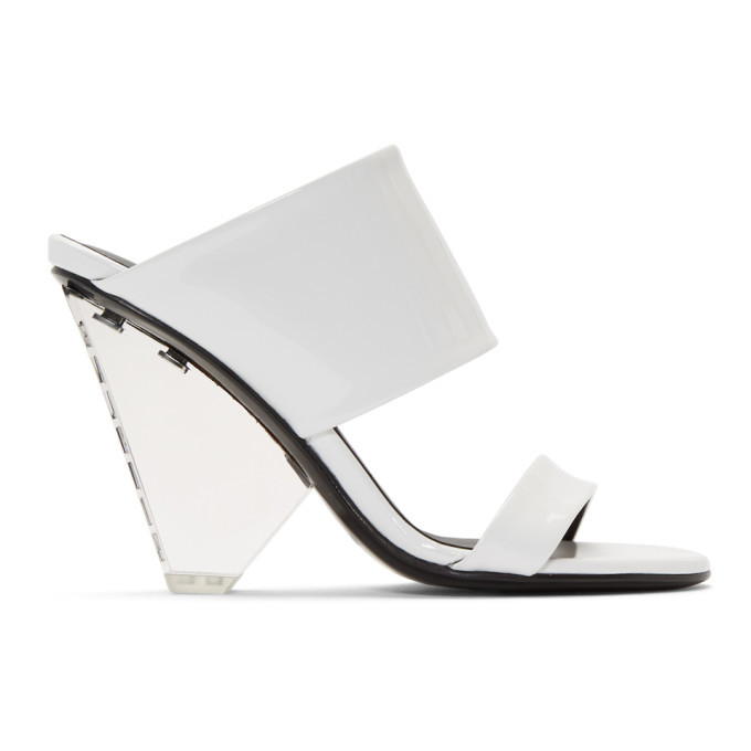 Balmain White Patent Lory Sandals Balmain