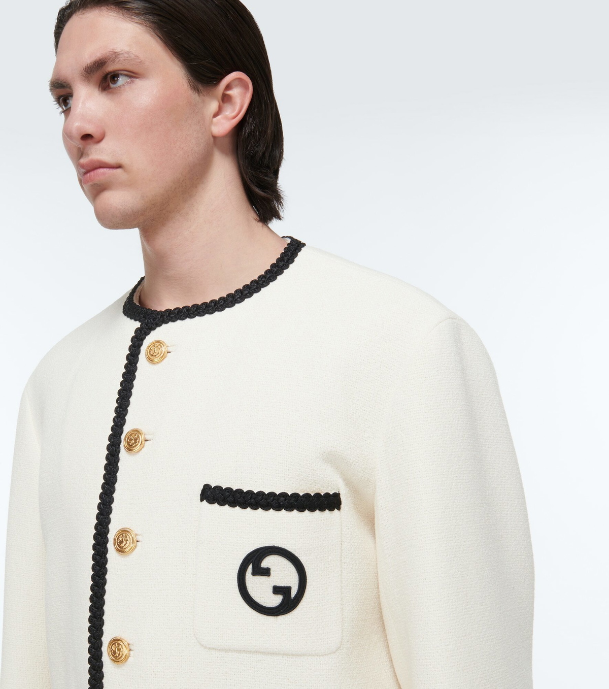 Gucci - Embroidered tweed jacket Gucci