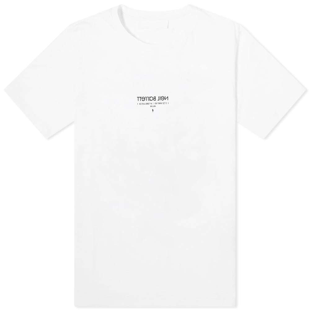 Neil Barrett Logo And Coordinates Tee Neil Barrett