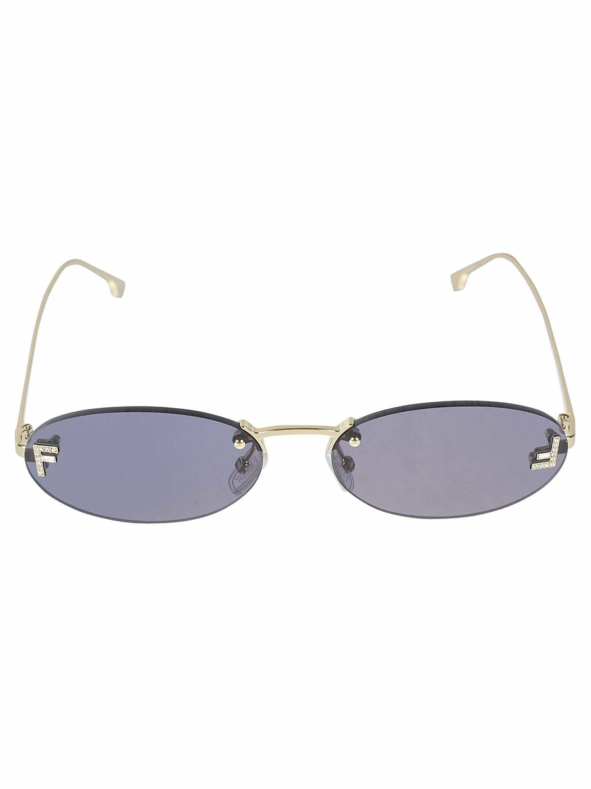 Fendi Embellished Logo Rimless Sunglasses Fendi